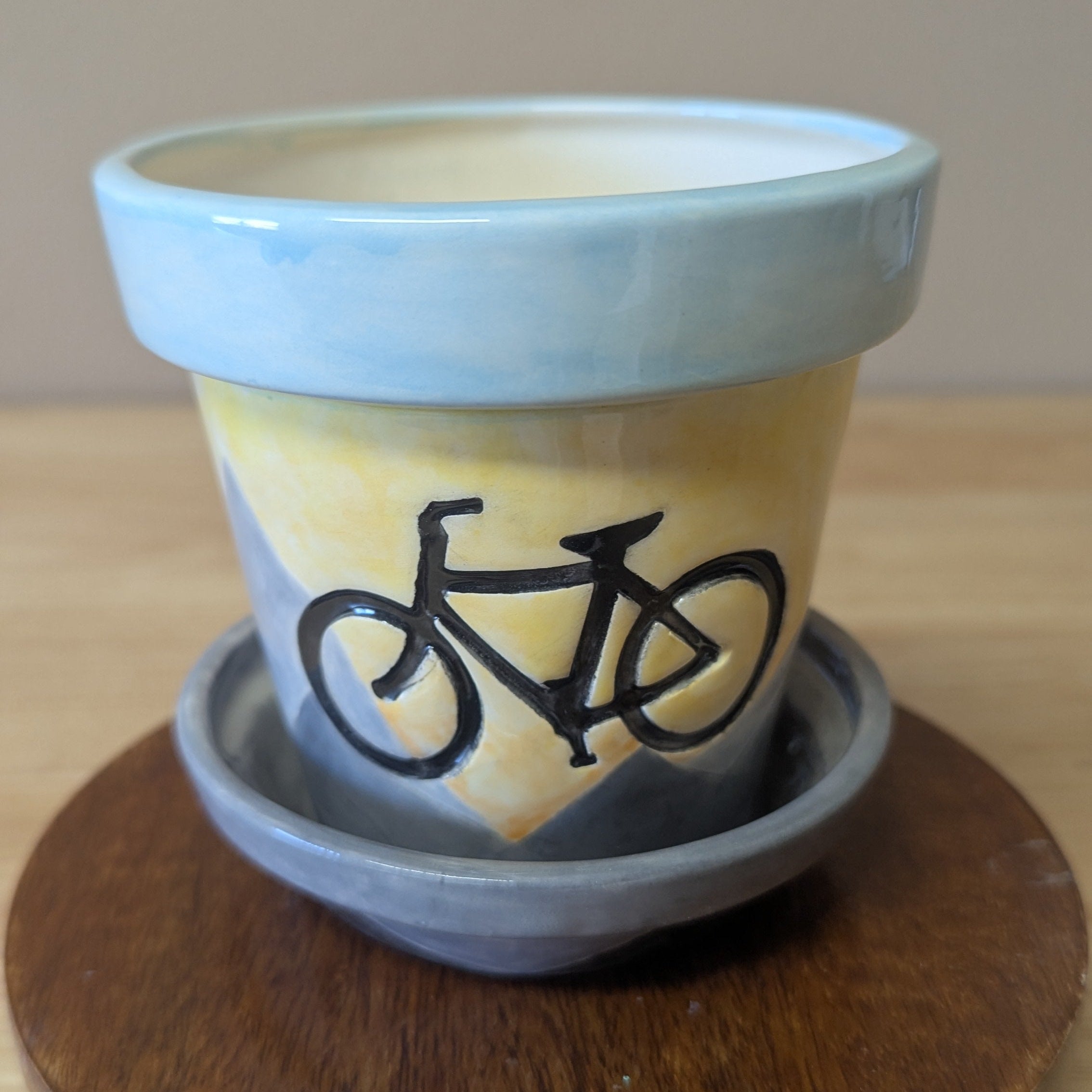 Custom Ceramic Bike Planter – Mountain Mudworks